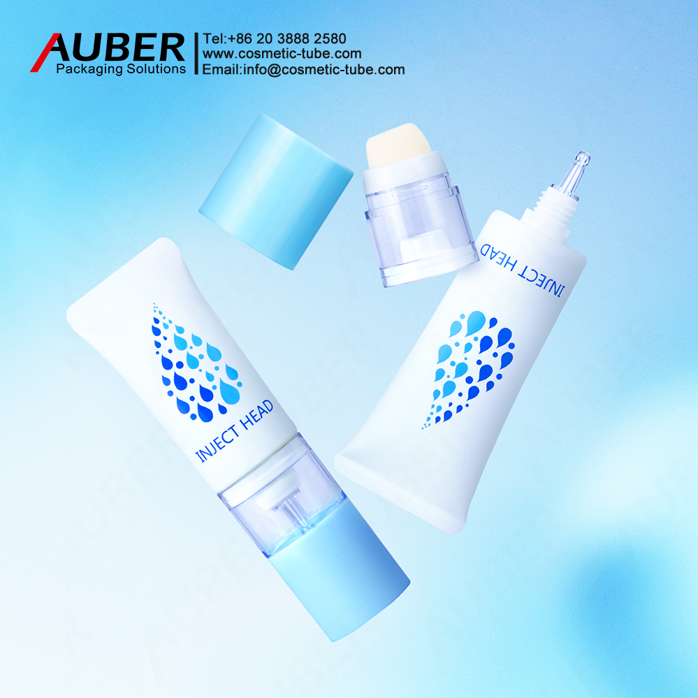 foundation cream tube , sponge applicator , liquid blush - Auber ...